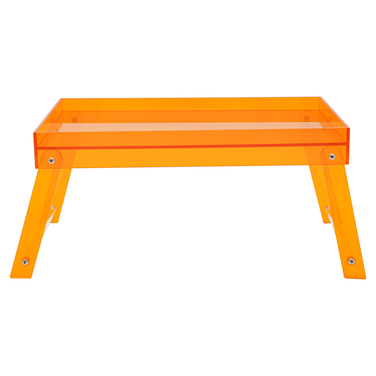 Multipurpose Breakfast Acrylic Tray for Couch or Bed George Oliver Color Orange